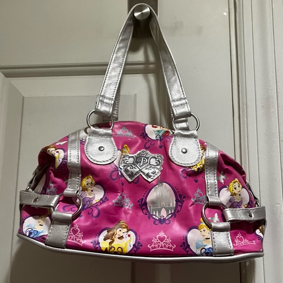 Disney | Accessories | Disney Princess Pink And Silver Kids Handbag ...